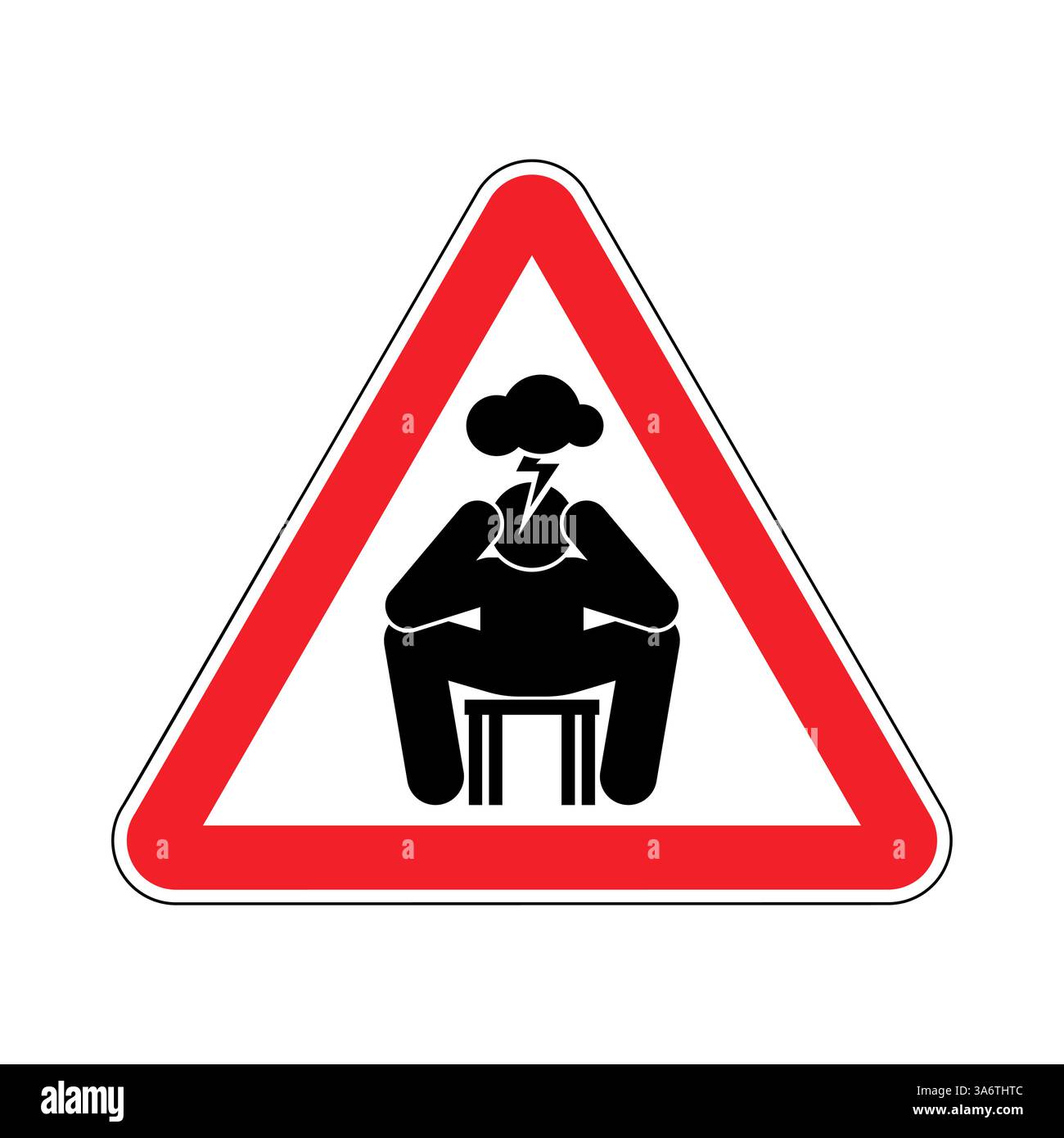 Icon error red triangle Cut Out Stock Images & Pictures - Alamy