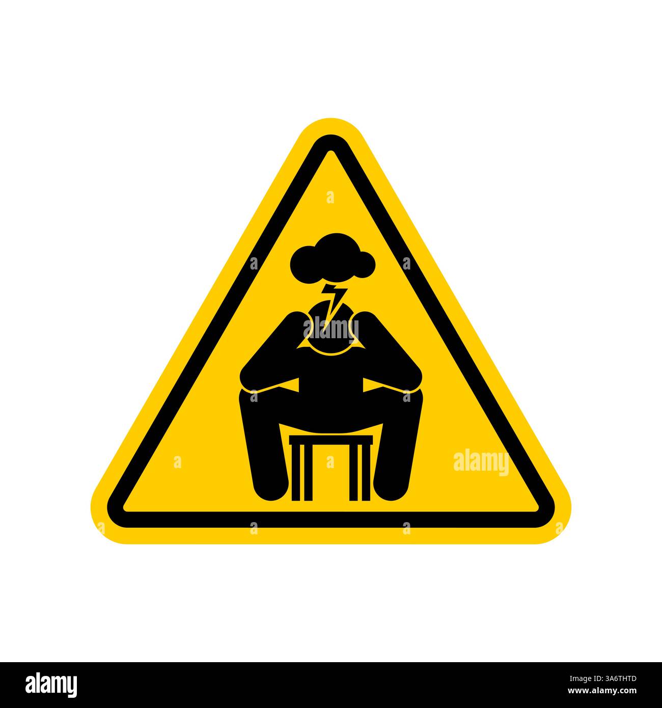 Triangle yellow information signal Stock Vector Images - Alamy