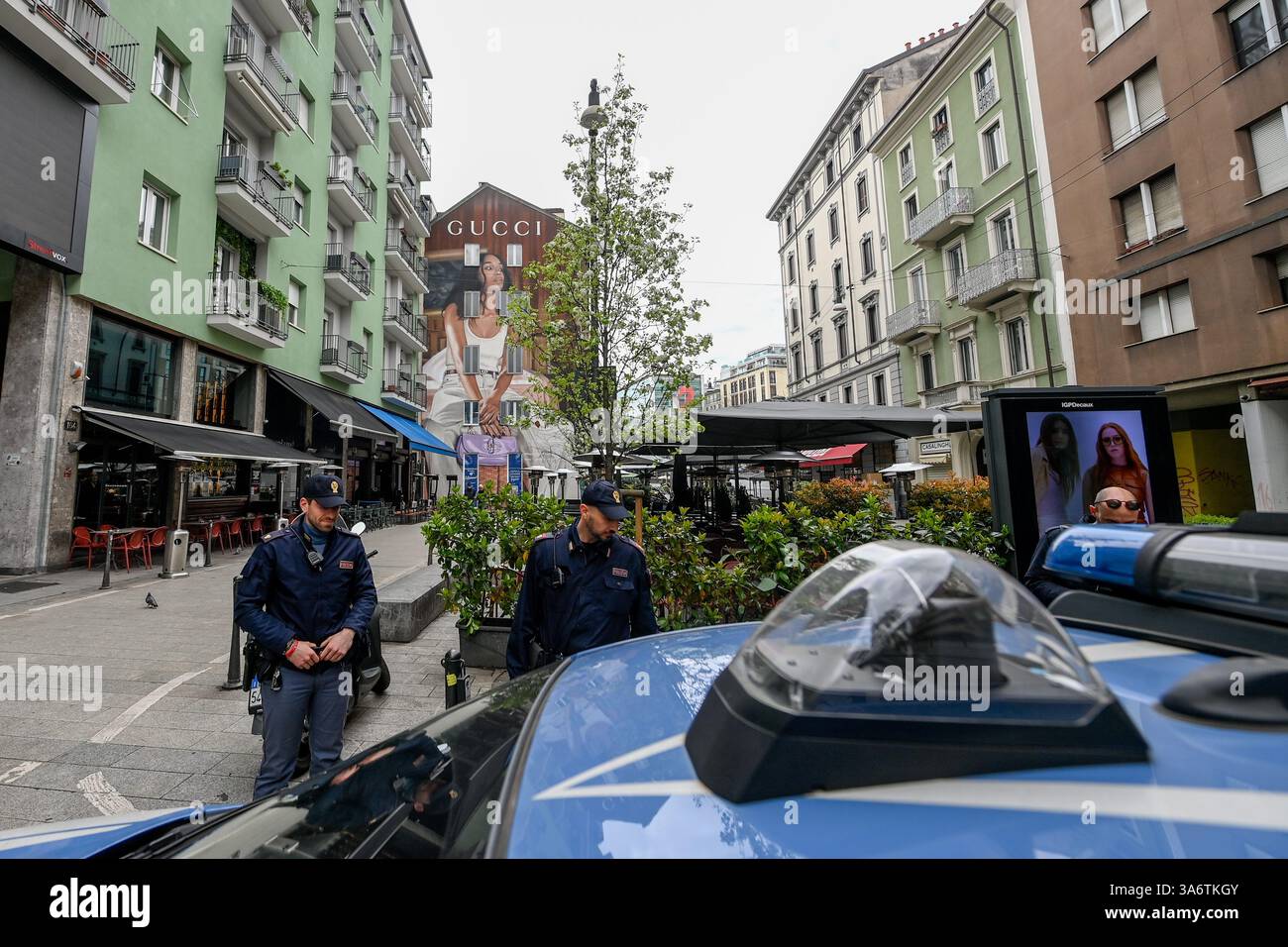 Polizia sul luogo della sparatoria di ieri sera in Corso Garibaldi ...