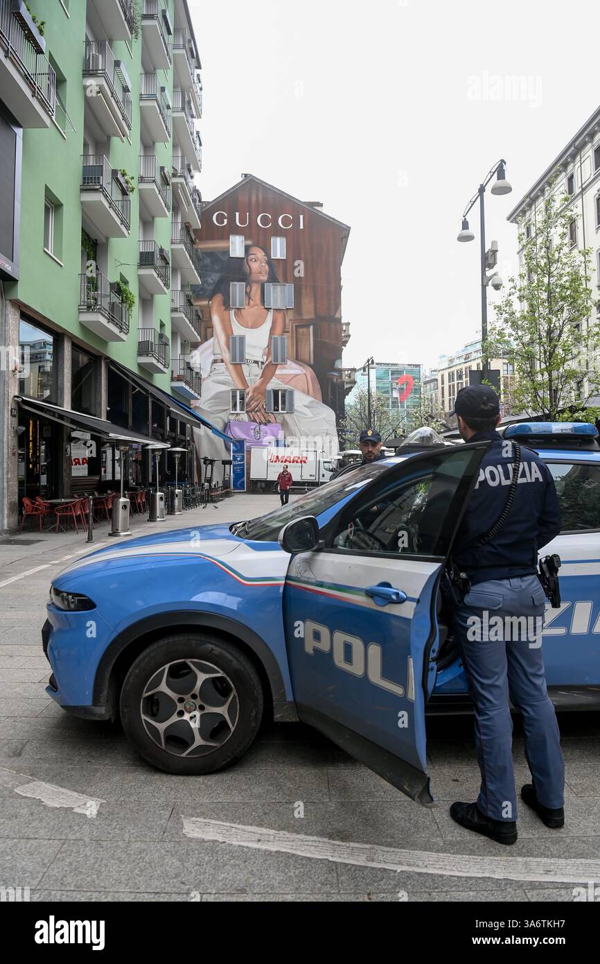Polizia sul luogo della sparatoria di ieri sera in Corso Garibaldi ...