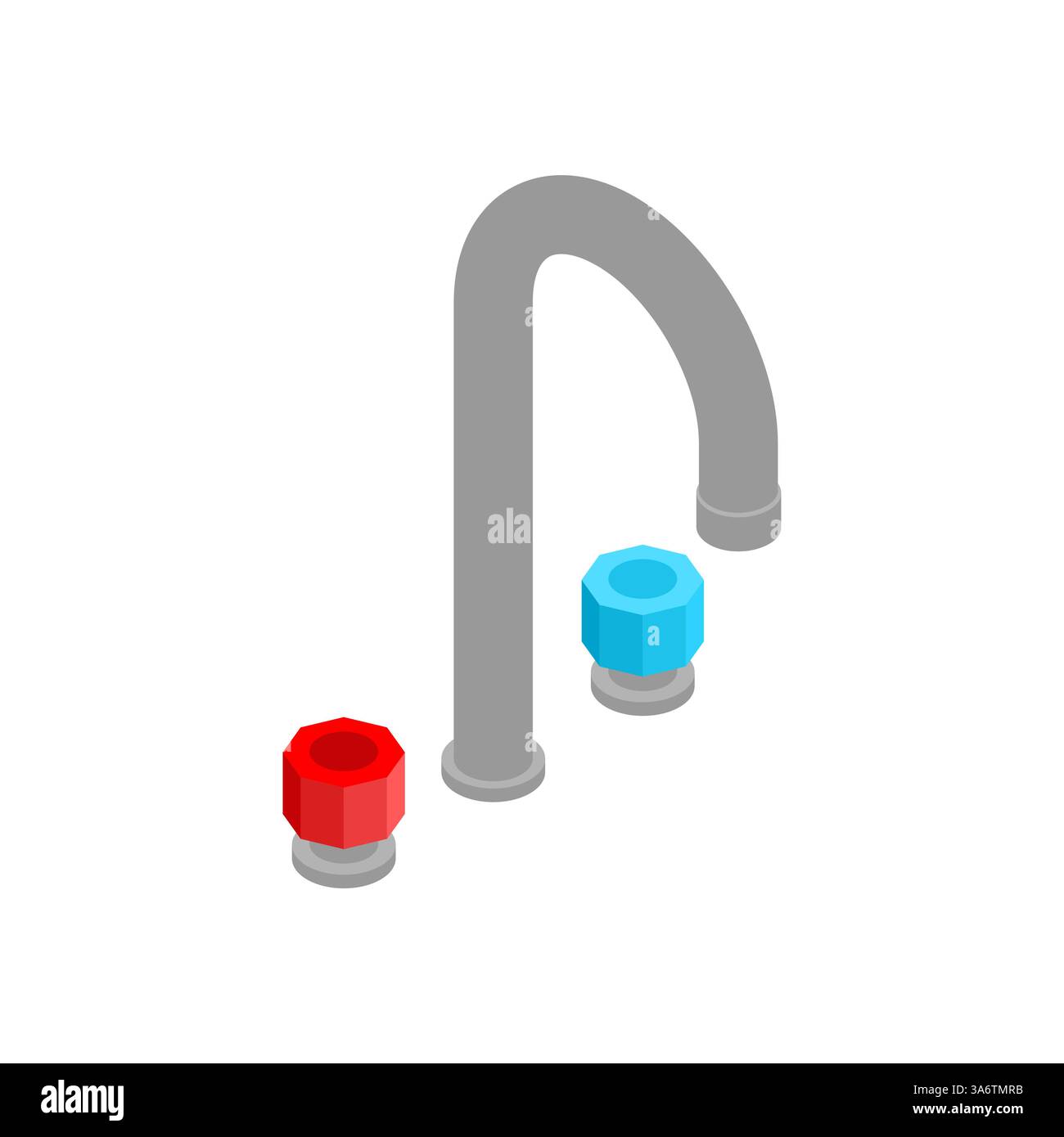 Kitchen faucet isolated. Kitchen furniture Vector illustration Stock ...