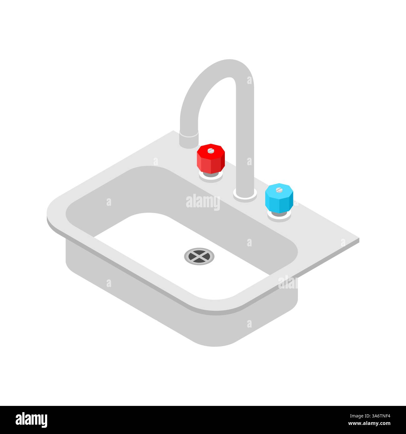 Kitchen sink isolated. Kitchenware Vector illustration Stock Vector ...