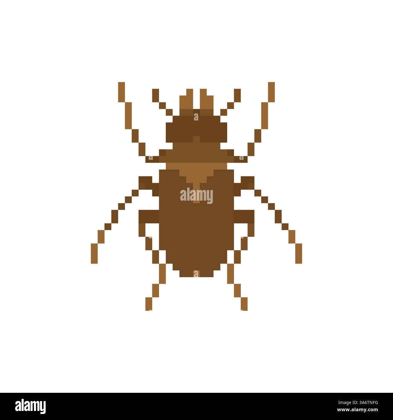 Bug pixel art. 8 bit Beetle insect Vector illustration Stock Vector ...
