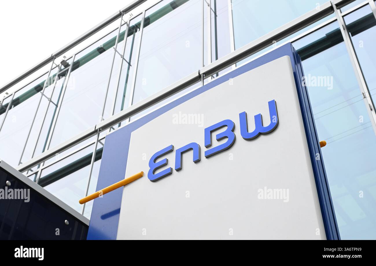 Stuttgart, Germany. 26th Mar, 2025. The logo of the energy group EnBW ...