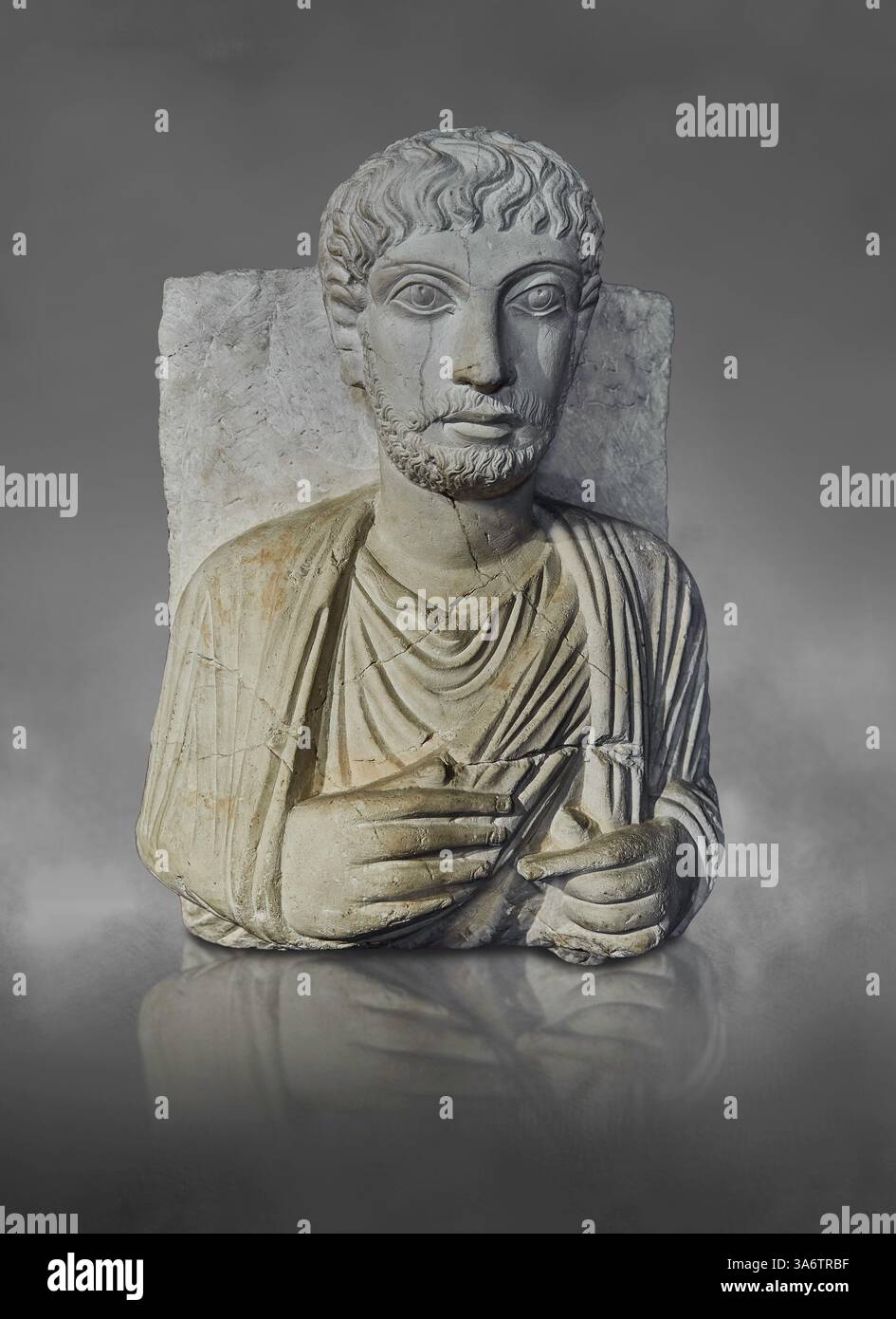 Roman marble limestone funerary portrait sculpture of a man from ...