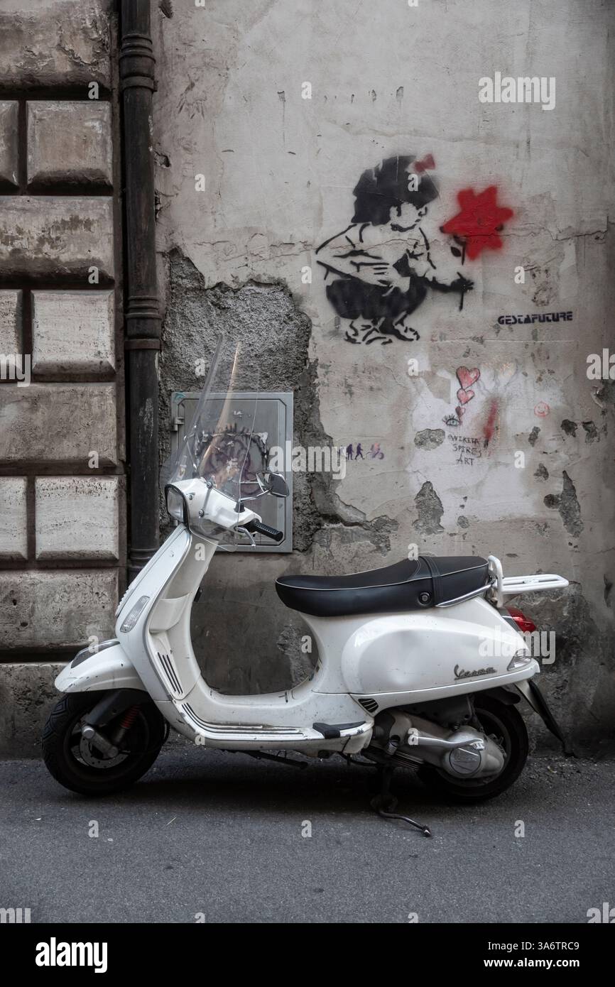 Vespa in Rome Stock Photo - Alamy