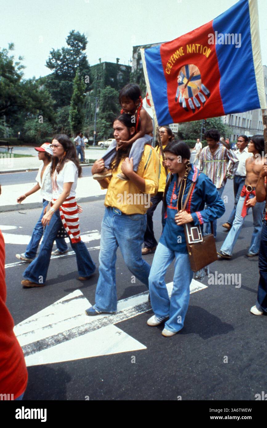 Jul 11, 1978; Washington, DC, USA; Images of 'The Longest Walk', a ...