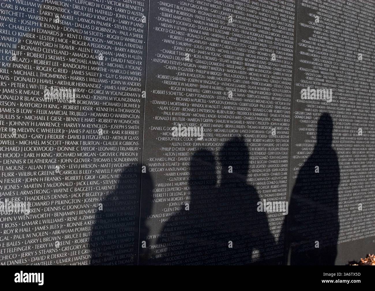 Nov 26, 2004; Washington, DC, USA; The Vietnam Veterans Memorial lists ...