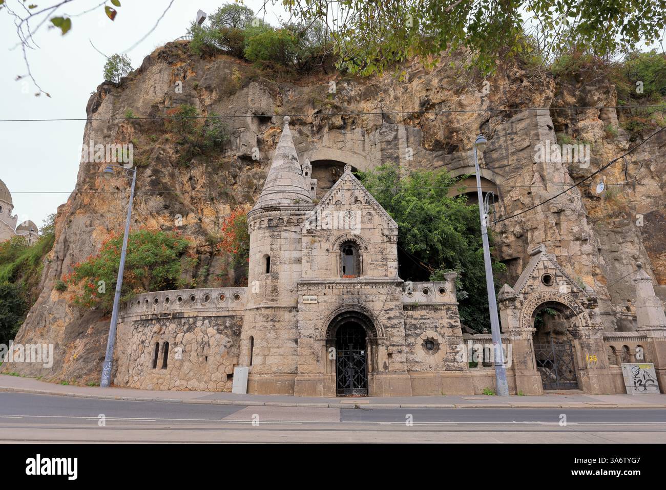 Gellert Hill Cave, Grotto chapel in a hillside cave in Budapest Hungary ...