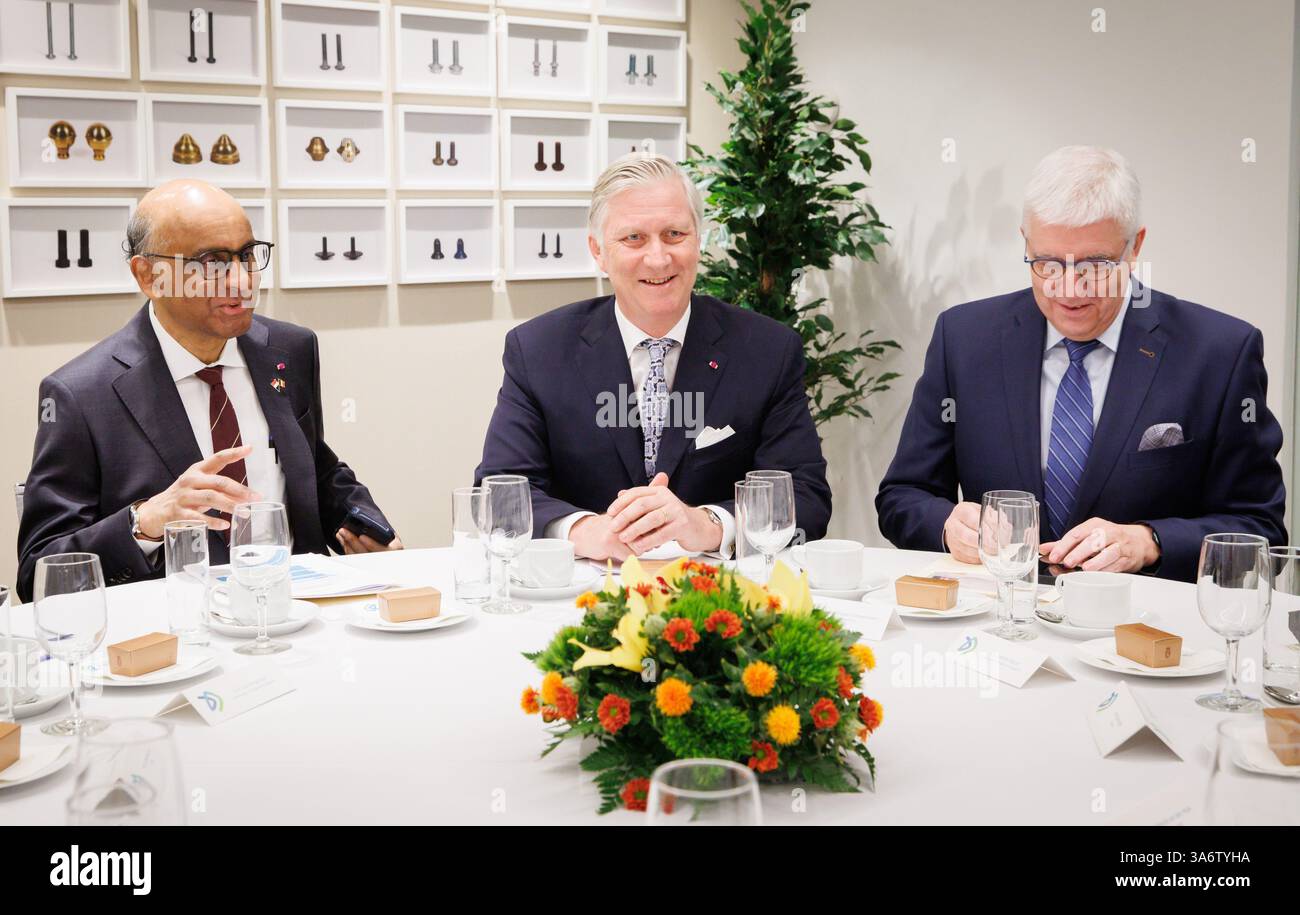 Brussels, Belgium. 26th Mar, 2025. Singapore President Tharman ...