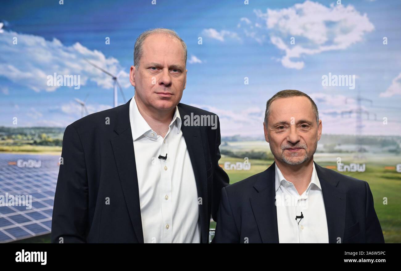 26 March 2025, Baden-Württemberg, Stuttgart: Georg Stamatelopoulos (l ...