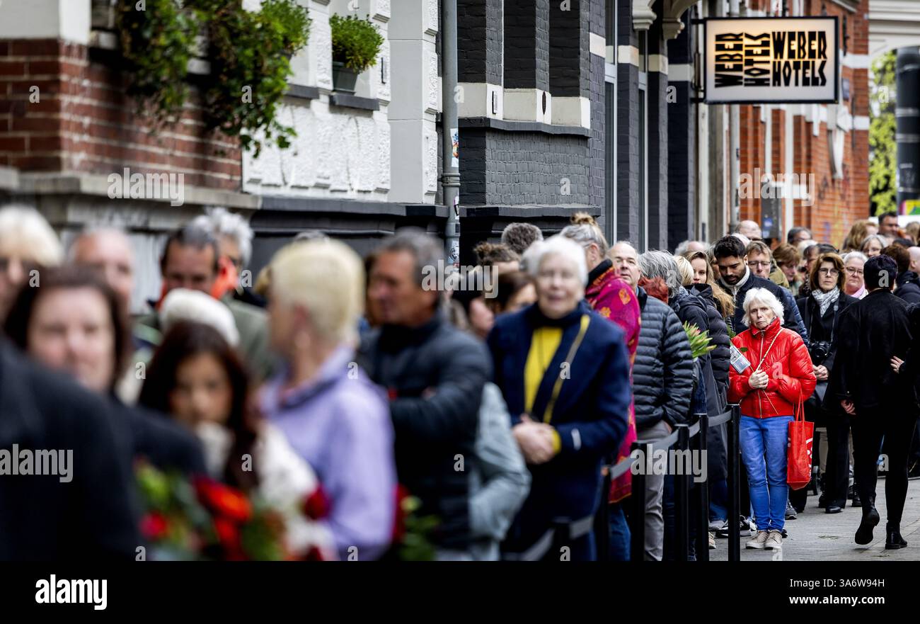 AMSTERDAM - Interested people at the DeLaMar Theater for the farewell ...