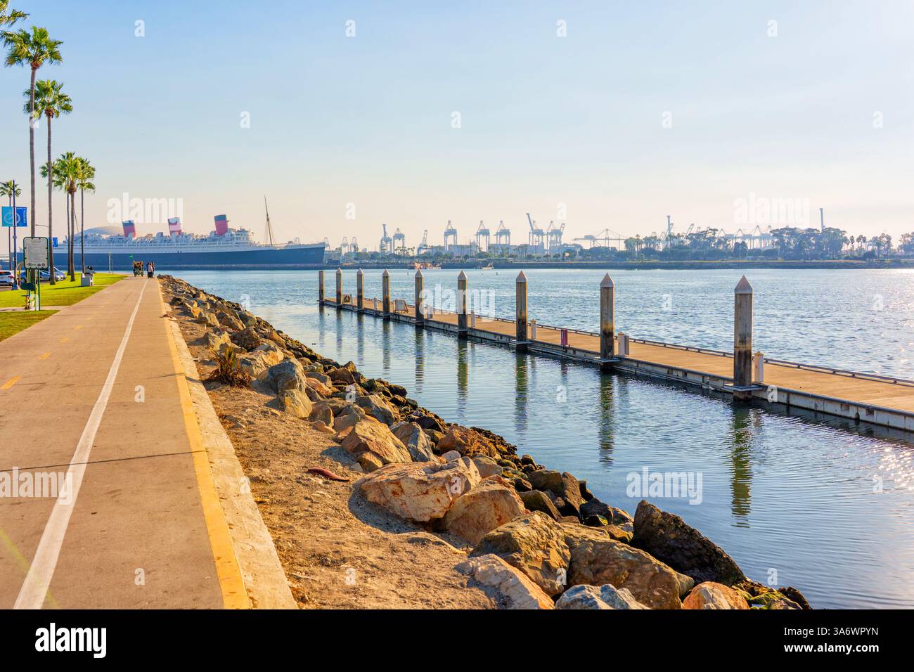 Long Beach, California - January 11, 2025: Beautiful morning scene ...