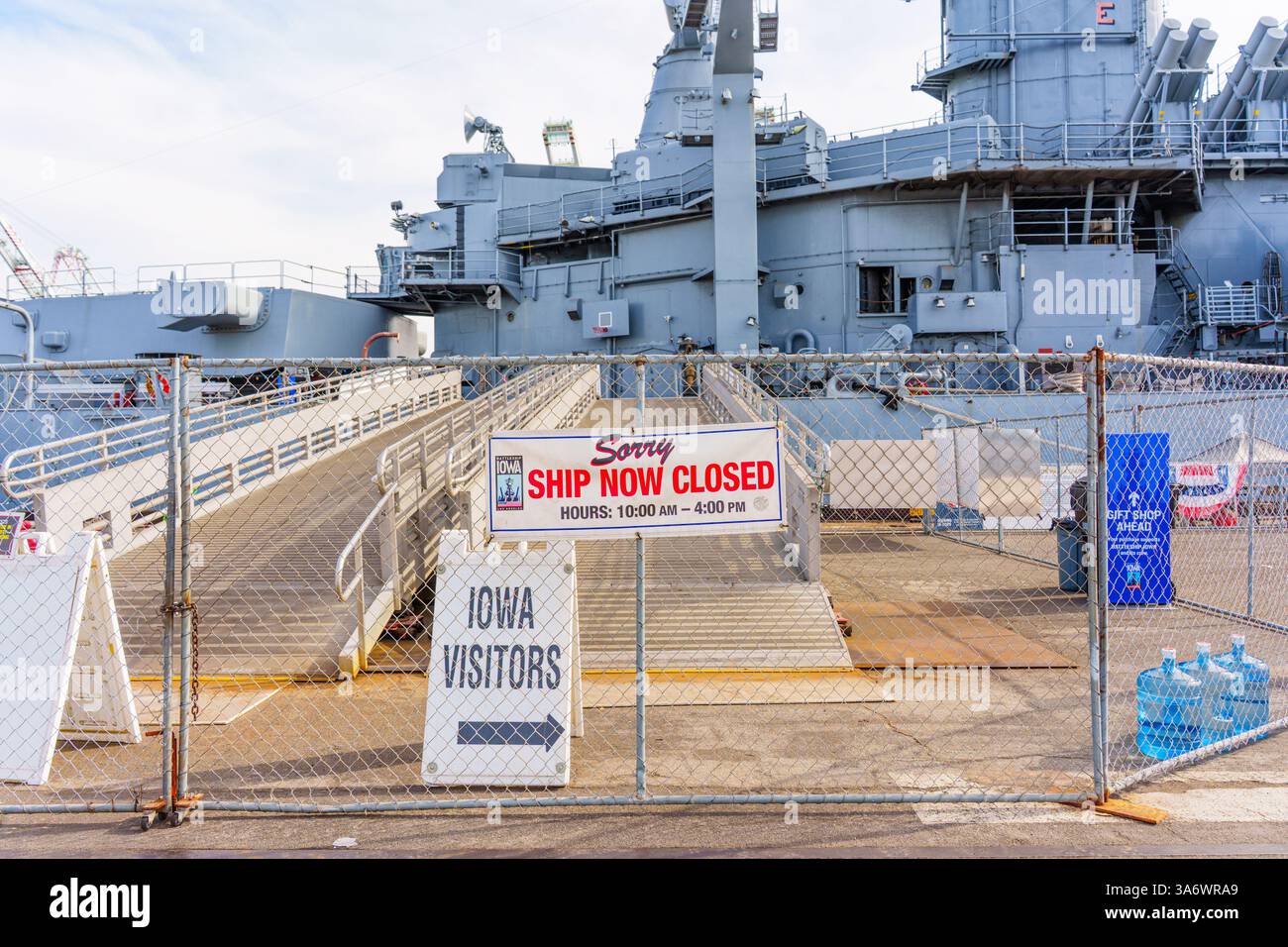 Los Angeles, California - December 25, 2024: USS Iowa BB-61 battleship ...