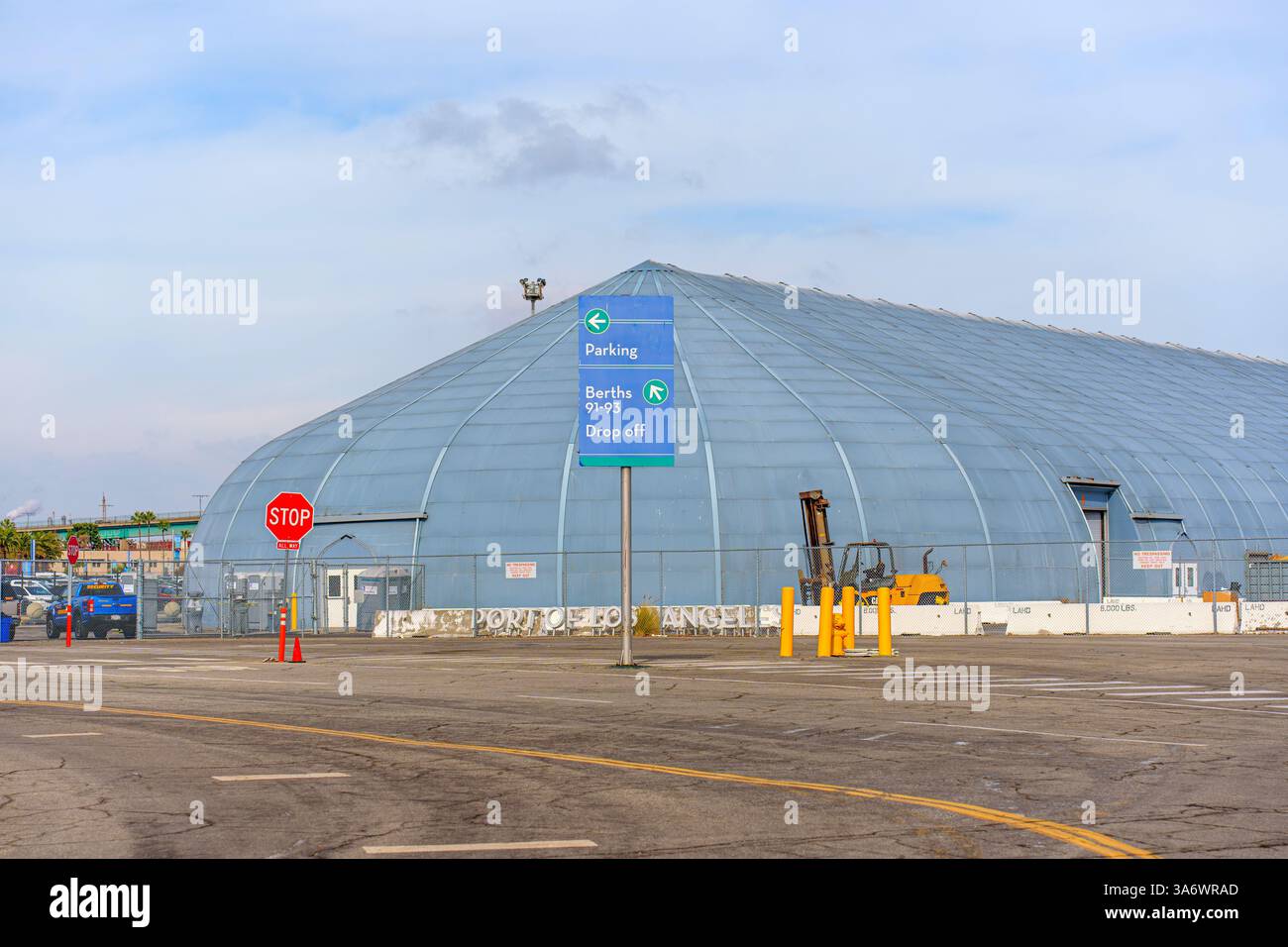 Los Angeles, California - December 25, 2024: Large parking structure ...