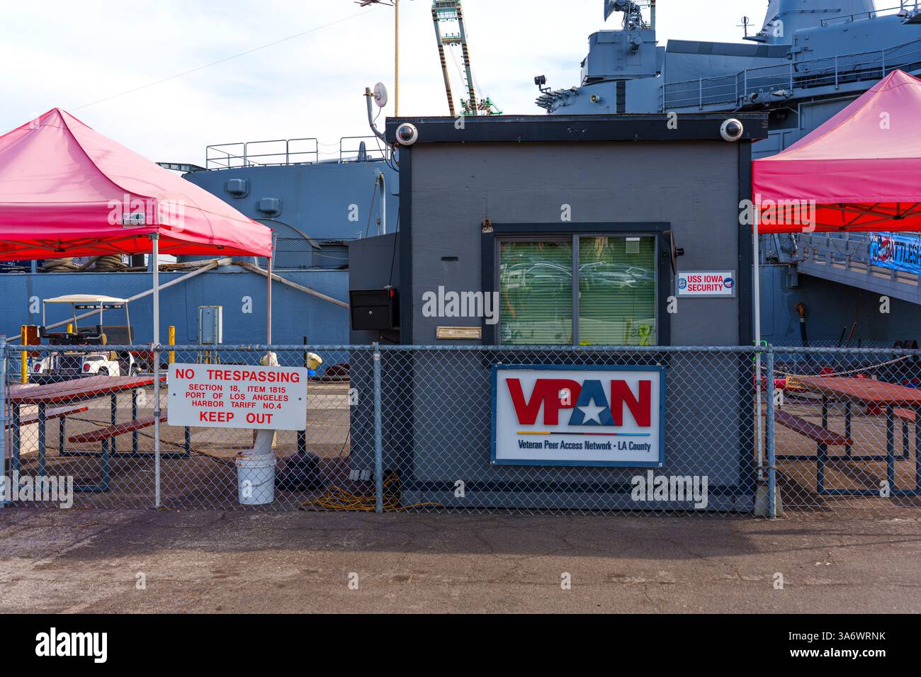 Los Angeles, California - December 25, 2024: Security checkpoint for ...
