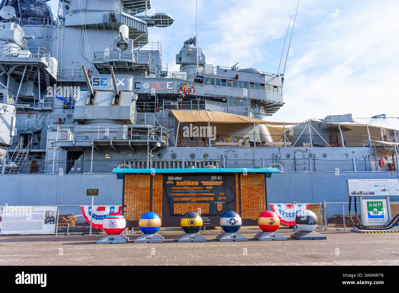 Los Angeles, California - December 25, 2024: USS Iowa Museum displays ...