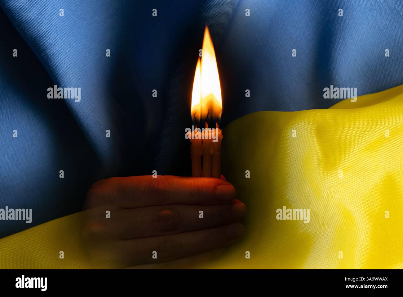 Burning candle against flag hi-res stock photography and images - Alamy