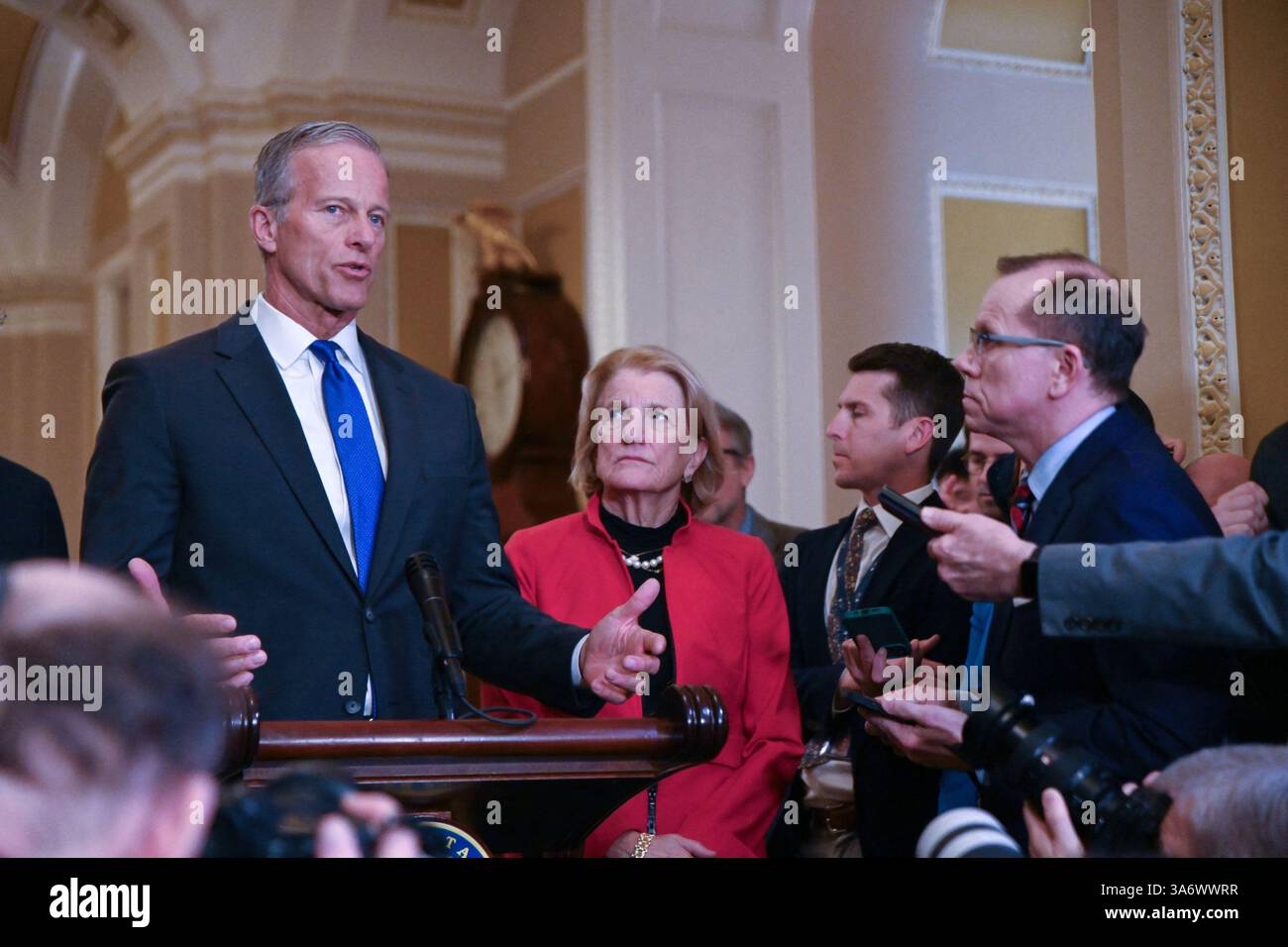 United States Senate Majority Leader John Thune (Republican of South ...