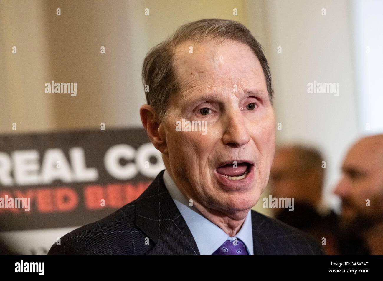 United States Senator Ron Wyden (Democrat of Oregon) speaks to ...