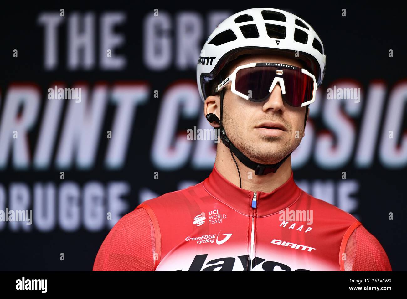 Dutch Dylan Groenewegen of Team Jayco AIUIa pictured at the start of ...