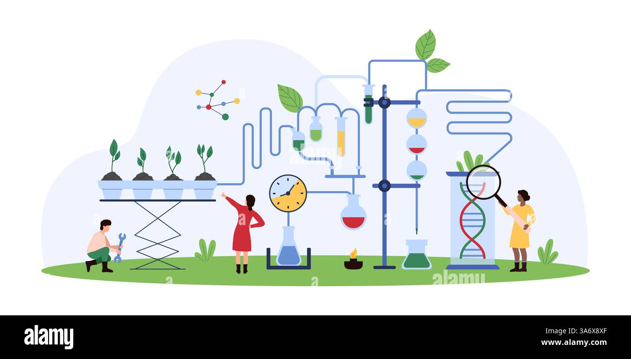 Biotechnology research, farm agriculture and agronomy breeding in ...