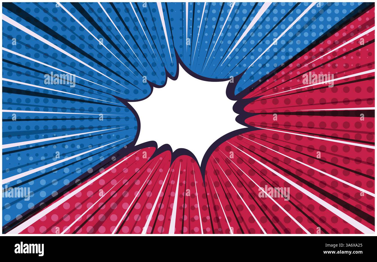 Bright blue and red versus retro comic background Stock Vector Image ...