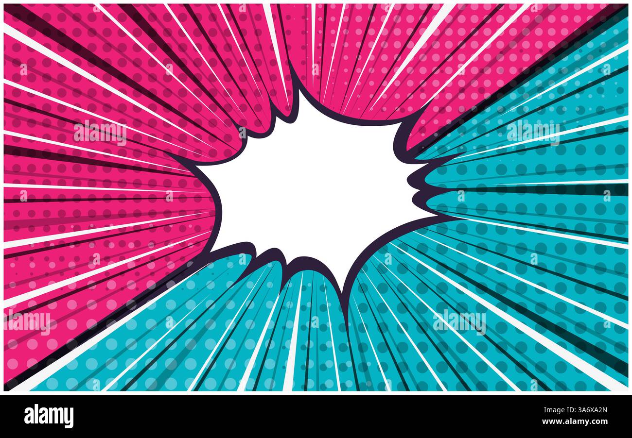 Bright pink and blue versus retro comic background Stock Vector Image ...