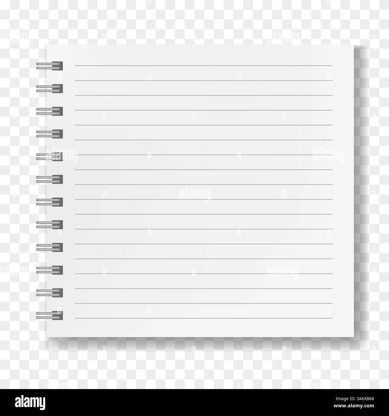 Square notebook, realistic lined mockup Stock Vector Image & Art - Alamy