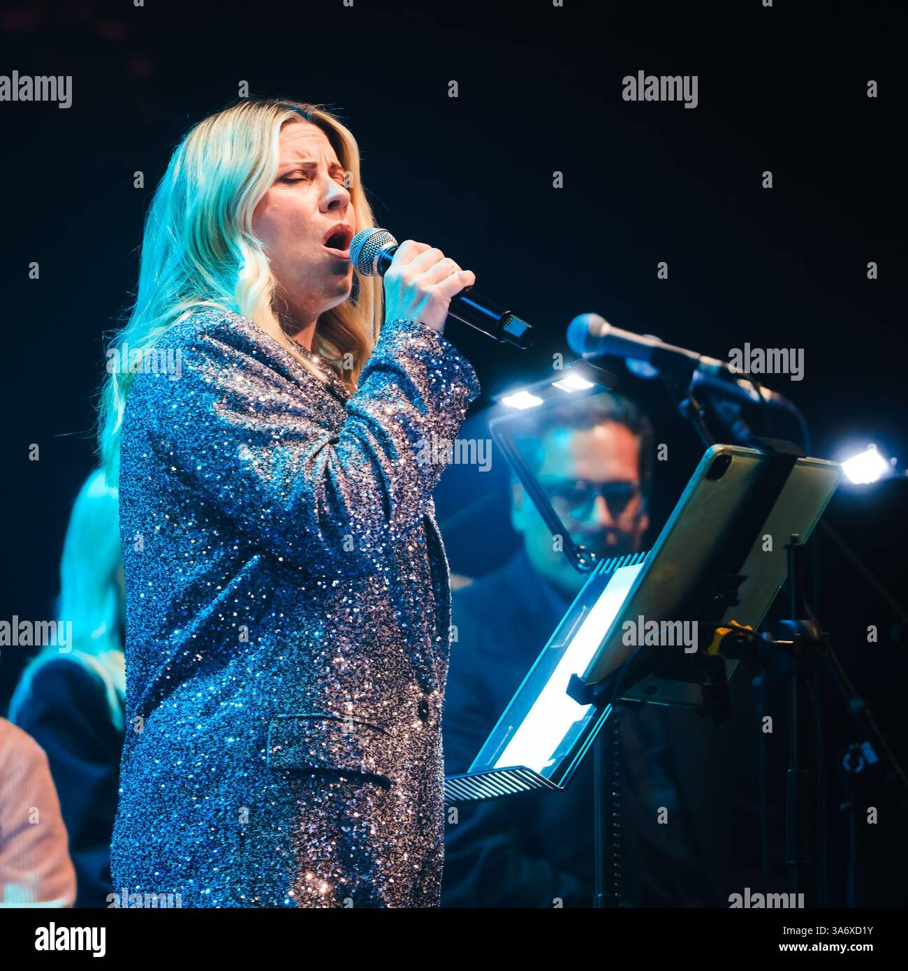 London, UK. 25th Mar, 2025. Louise Dearman photographed performing on stage during Great Movie ...
