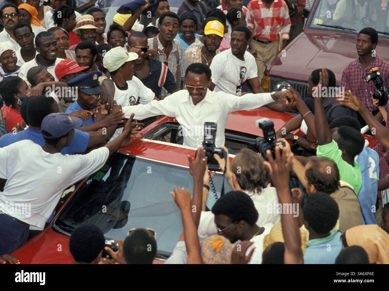 Dec 16, 1990; Port Au Prince, HAITI; Father JEAN BERTRAND ARISTIDE ...