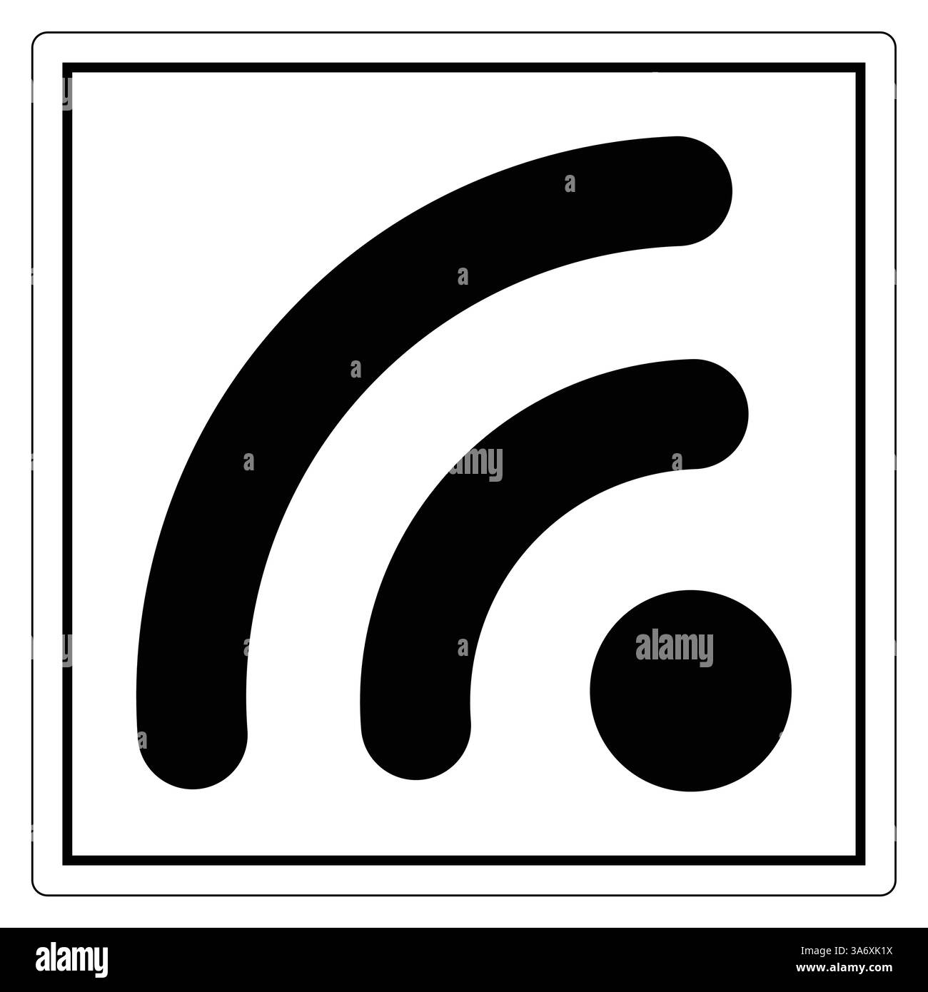 Black and White Symbol of Wireless Connectivity Signal Waves Icon ...