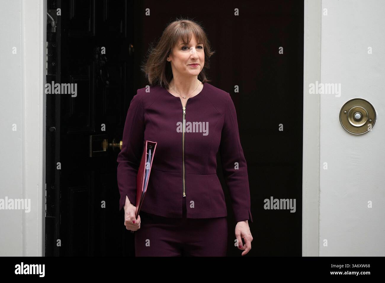 Britain's Chancellor of the Exchequer, Rachel Reeves, leaves 11 Downing ...