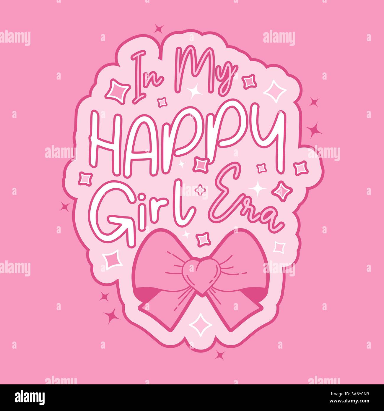 Vintage Groovy Motivational Quote Lettering with Pink Coquette Ribbon ...