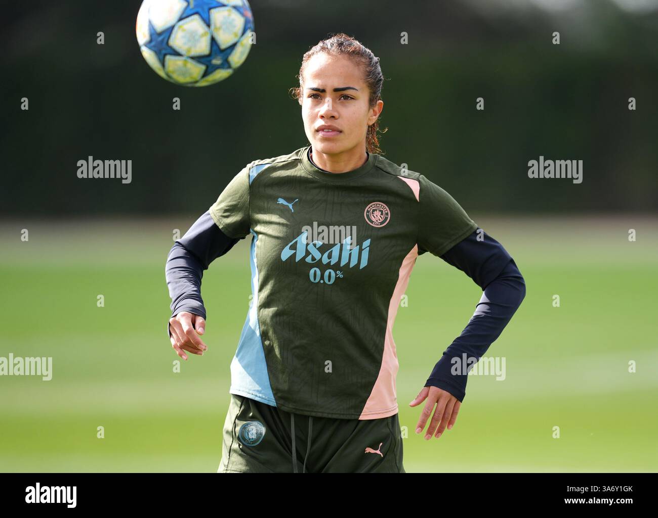Manchester City's Mary Fowler during a training session at the Joie ...