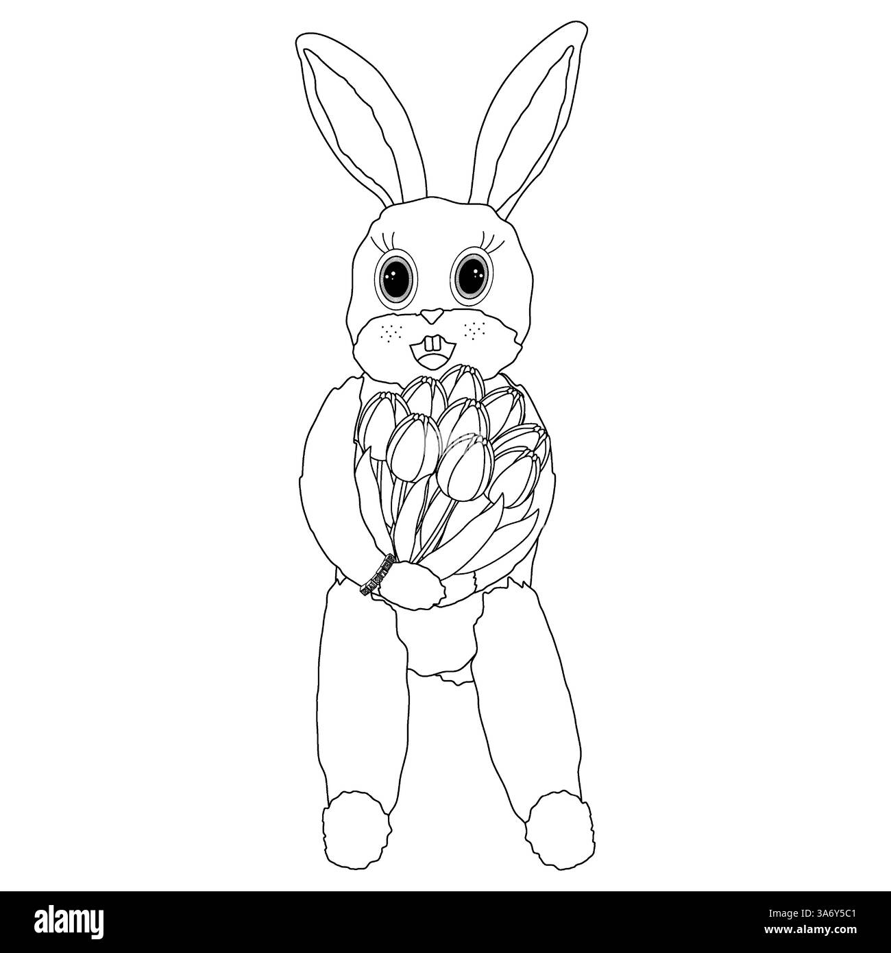 Cute white bunny gift Black and White Stock Photos & Images - Alamy