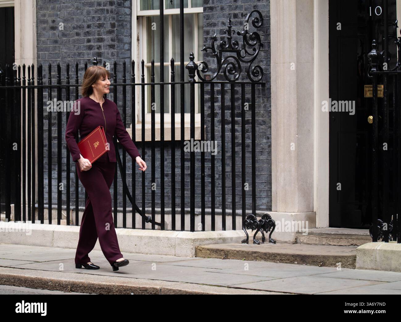 Chancellor of the Exchequer Rachel Reeves looks across at the door of ...