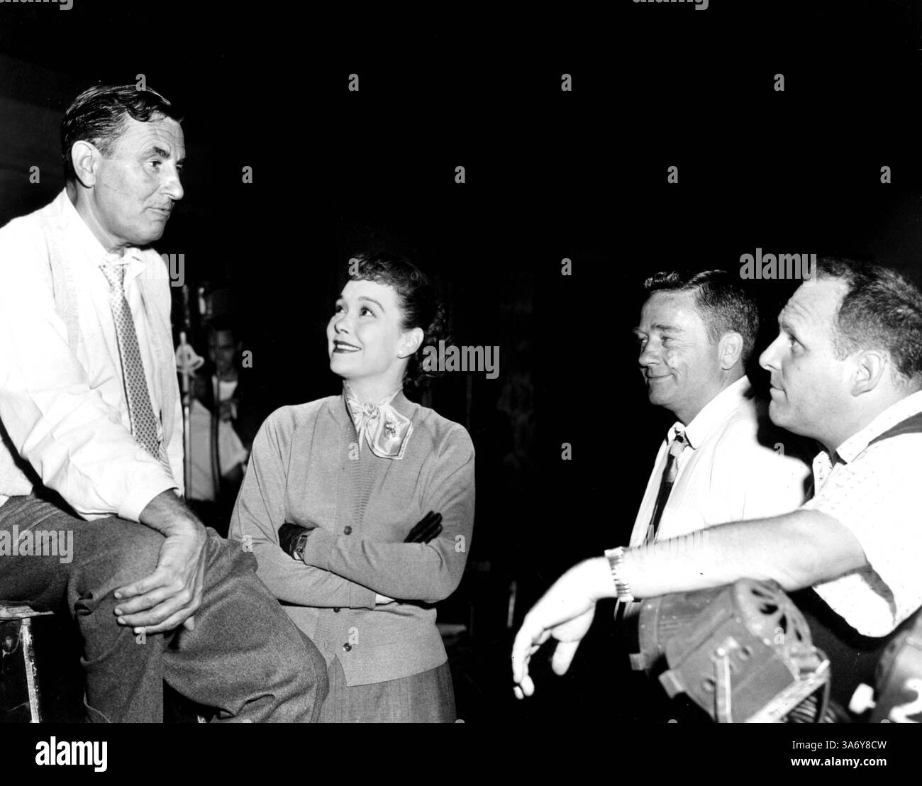 Jan. 1, 2011 - DIRECTOR SIDNEY LANFIELD, JANE WYMAN, LOU LINDSAY AND BILL ASHER ON THE SET OF ...