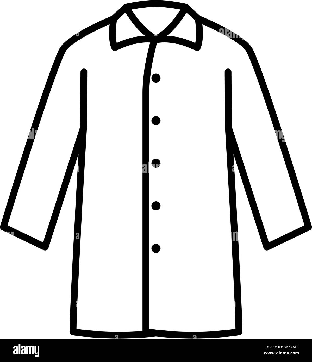 Men's travel coats, Clothes simple line drawing icon in black and white ...