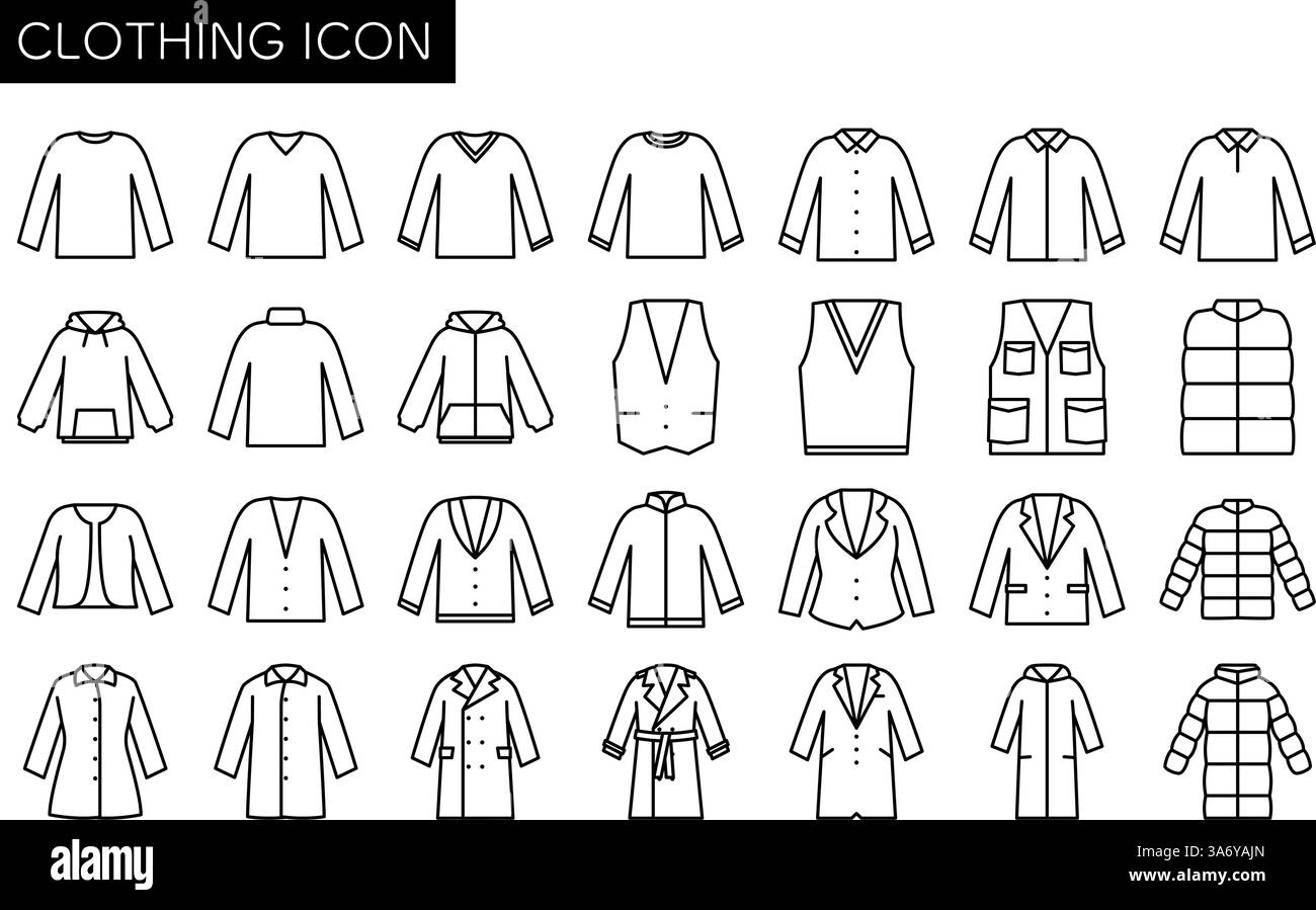 Winter clothing such as long-sleeved shirts, jackets and coats, Clothes ...