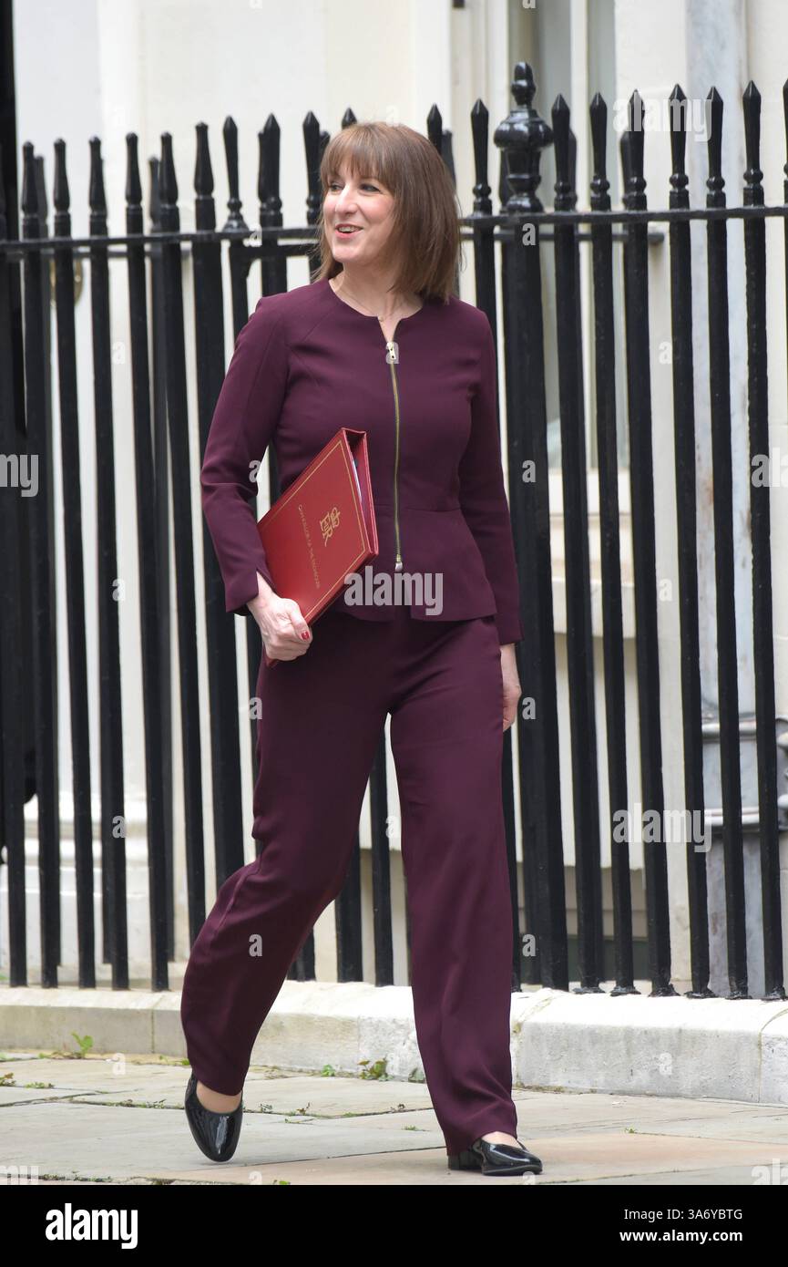Spring Statement Chancellor of the Exchequer Rachel Reeves MP leaves ...