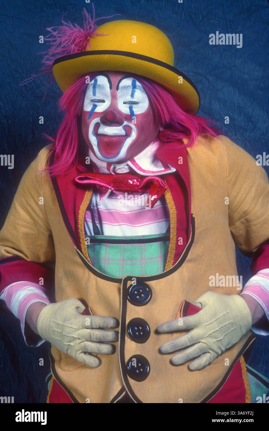 Feb 16, 1990 - Venice, Florida, U.S. - Clown portrait for Ringling Bros ...