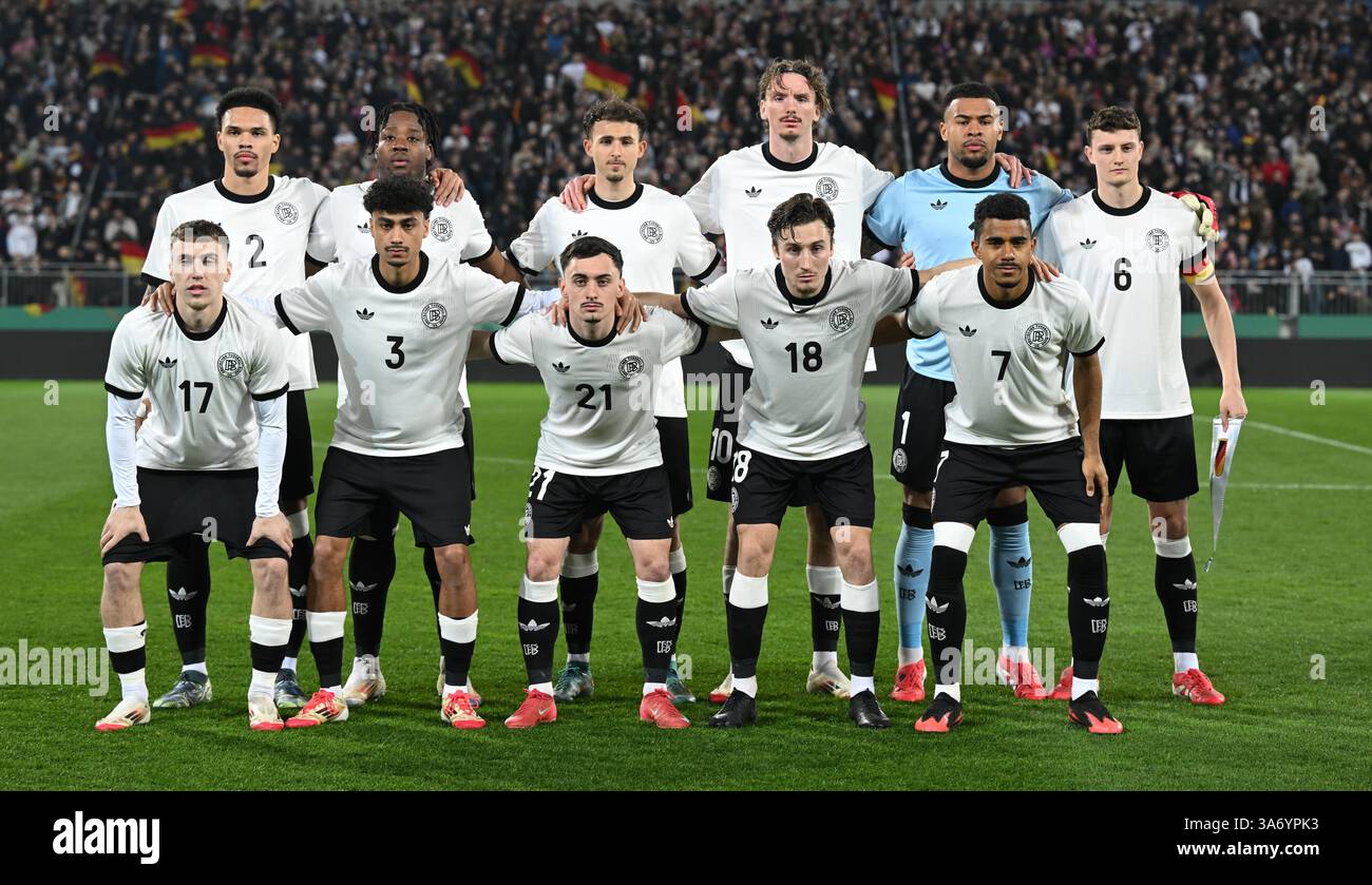 25 March 2025, Hesse, Darmstadt: Soccer, U21 Men: International match ...