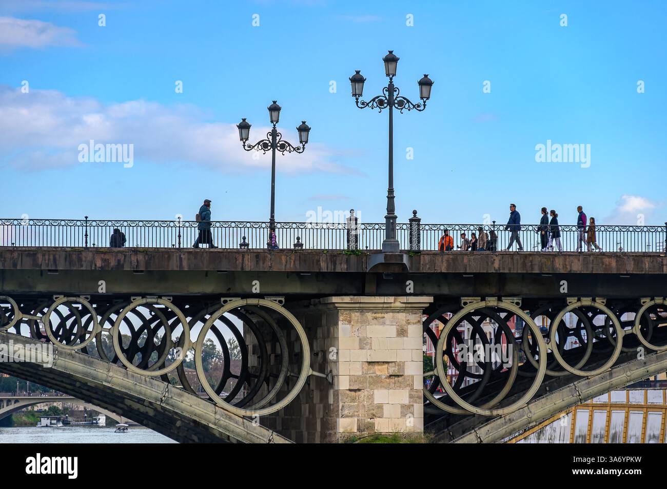 Stone column and metal support structures in the Triana Bridge ...