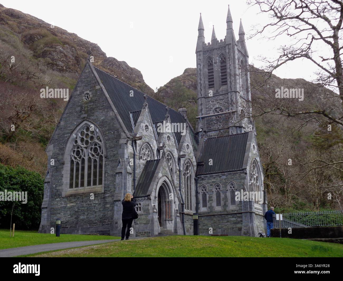 March 25, 2014 - IRL - A Gothic chapel was built near Kylemore Abbey ...
