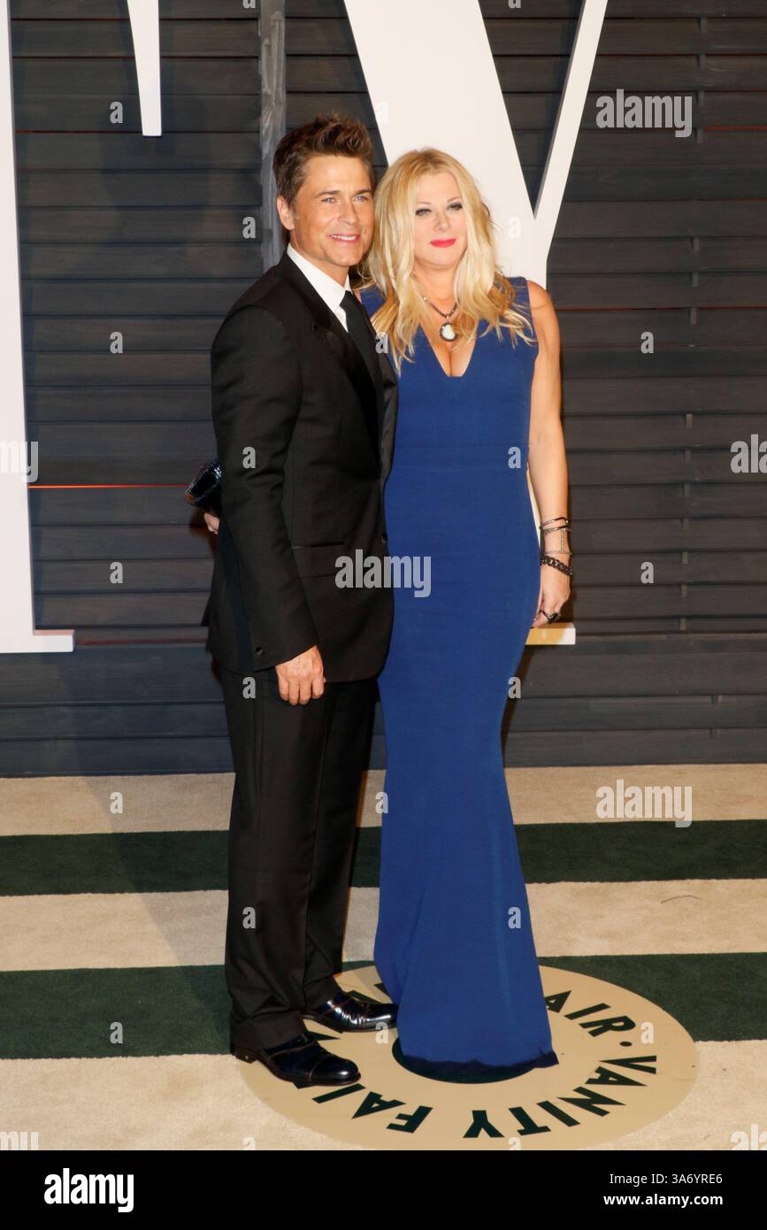 Actor Rob Lowe and wife Sheryl Berko attend the Vanity Fair Oscar Party ...
