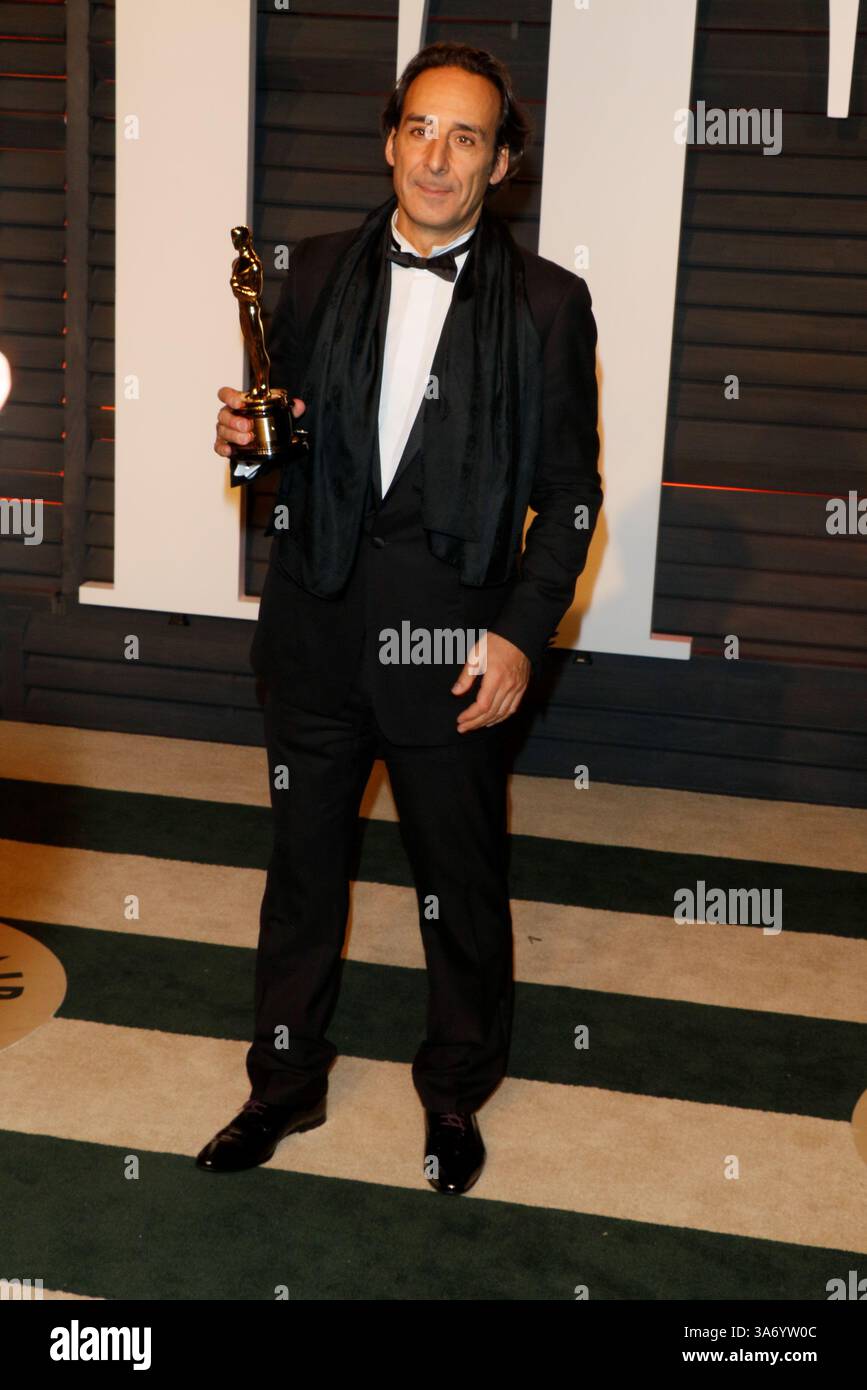 Composer Alexandre Desplat attends the Vanity Fair Oscar Party at ...