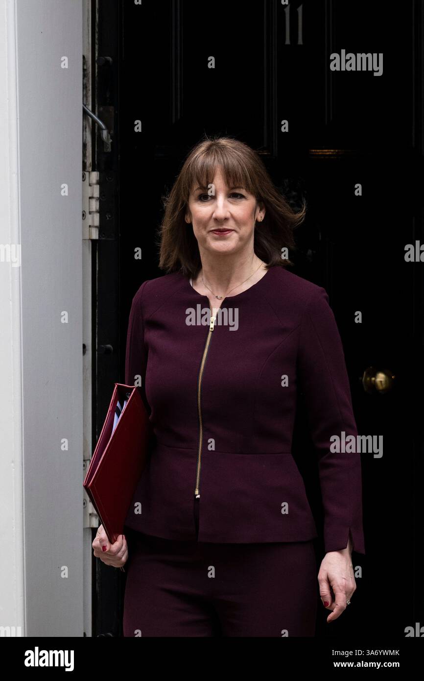 London, UK. 26 March 2025. Rachel Reeves, Chancellor of the Exchequer ...