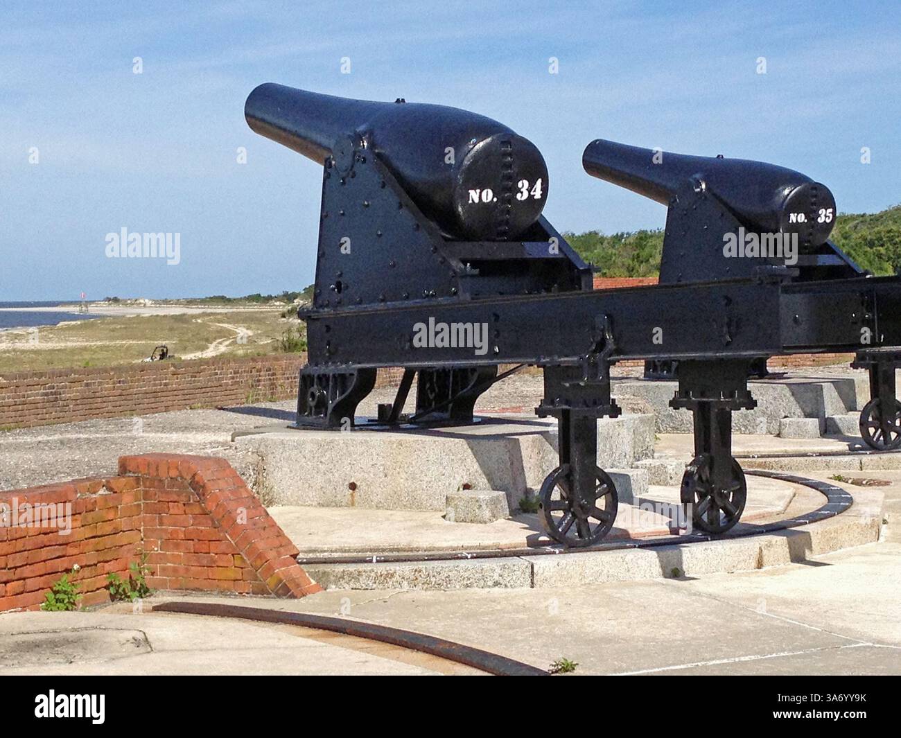 Feb. 15, 2014 - FL, USA - Cannons still stand atop the fortifications ...