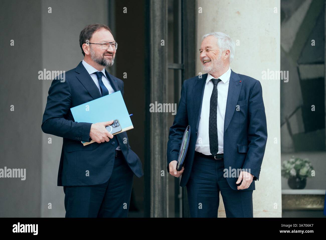 Paris, France. 26th Mar, 2025. French Minister of Territorial Planning ...